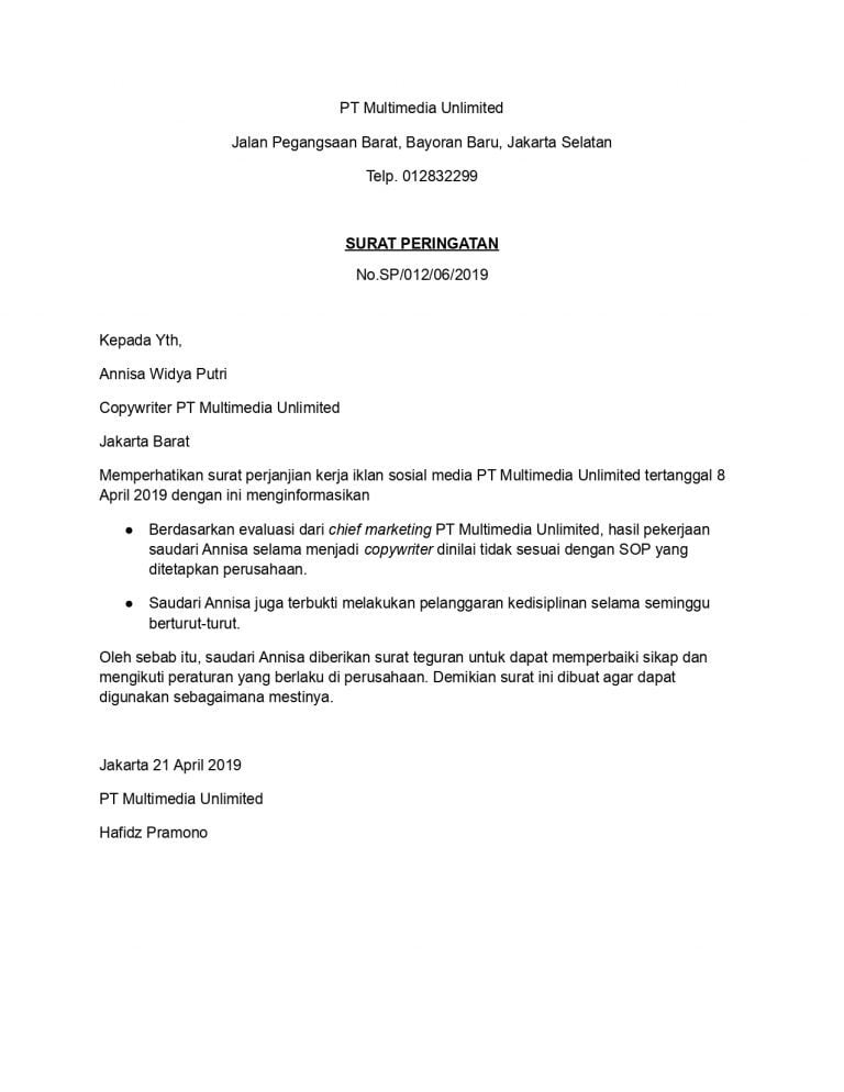 Pebisnis Wajib Tahu Peraturan dan Kapan Surat Peringatan Diberikan ...